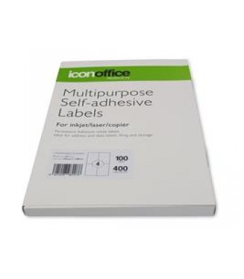 Icon A4 Adhesive Label 4 labels per page (105 x 148 mm) - 100 sheets